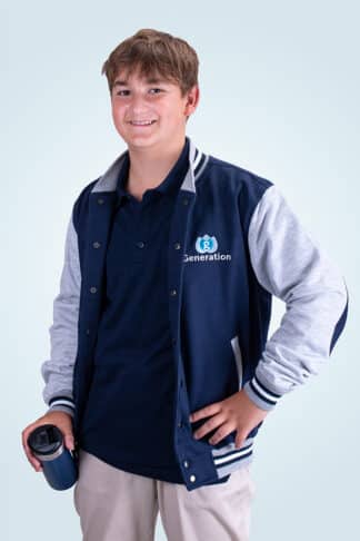 College Fleece Baseball Jacket - Generation Schools Uniform Online Store